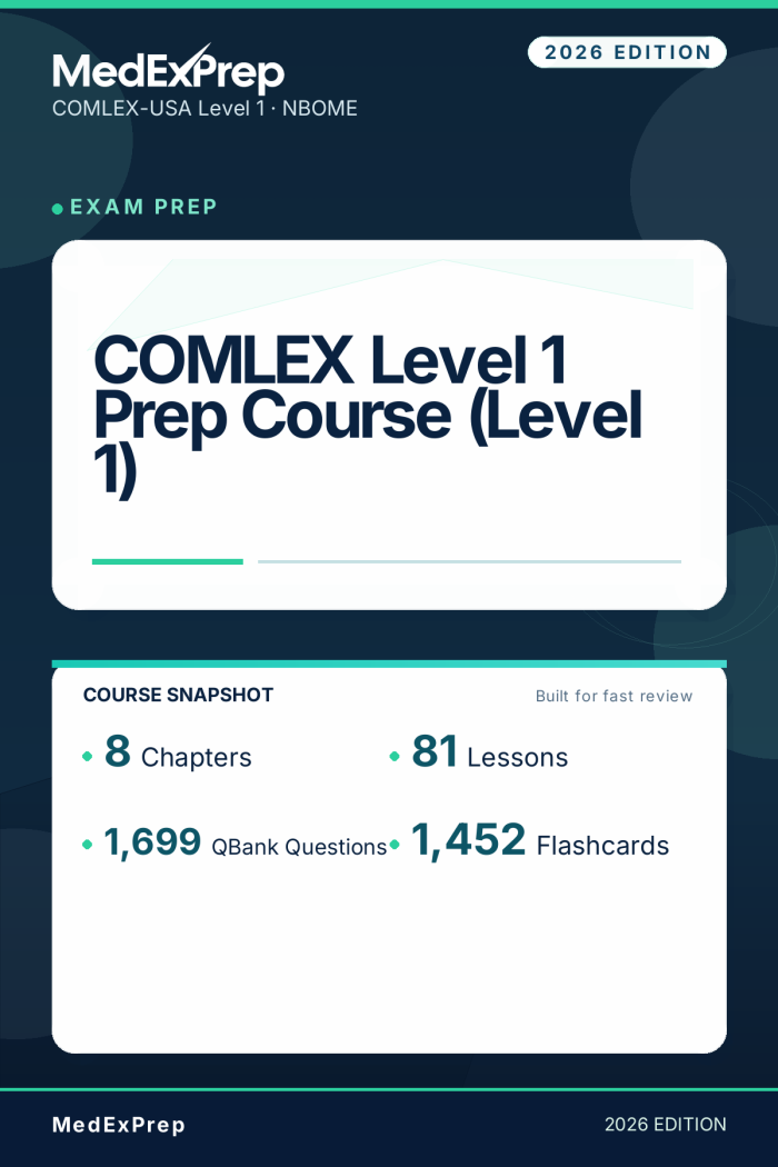 COMLEX Level 1 Prep Course (Level 1) – MedExPrep